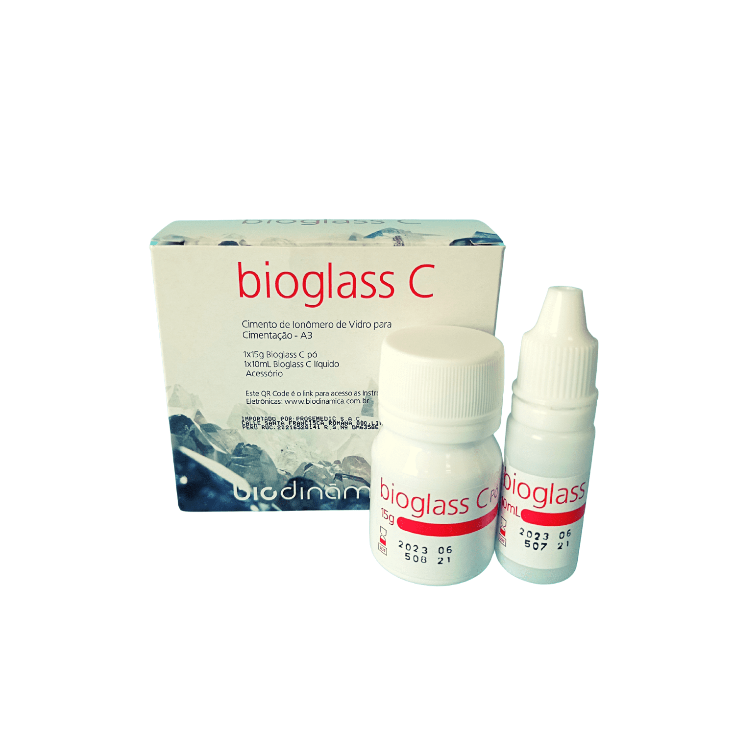 Ionómero de vidrio Bioglass C - Biodinamica - PROSEMEDIC
